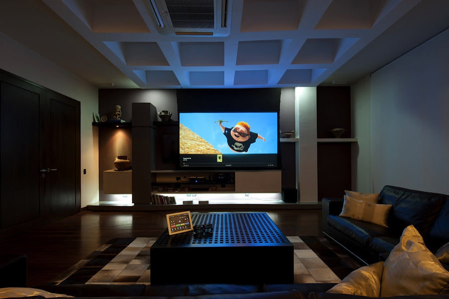 Aurora Ambient Light Rejection Motorized Tab-Tensioned Screen – Prime Home Gear