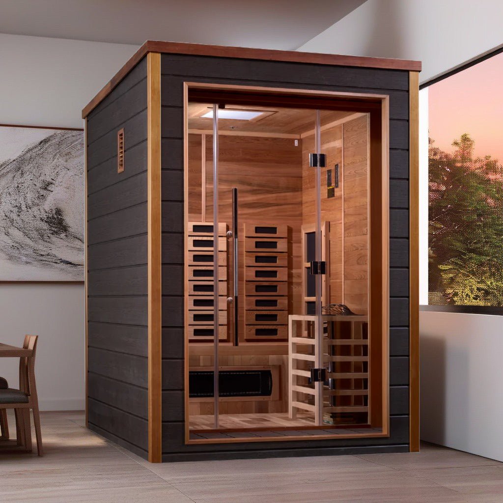 Golden Designs Nora 2-Person Outdoor Hybrid Sauna – Premium Canadian H ...